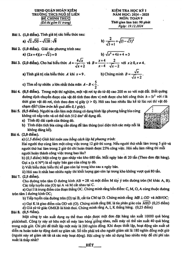 de-hoc-ky-1-toan-9-nam-2024-2025-truong-thcs-ngo-si-lien-ha-noi - THCS.TOANMATH.com