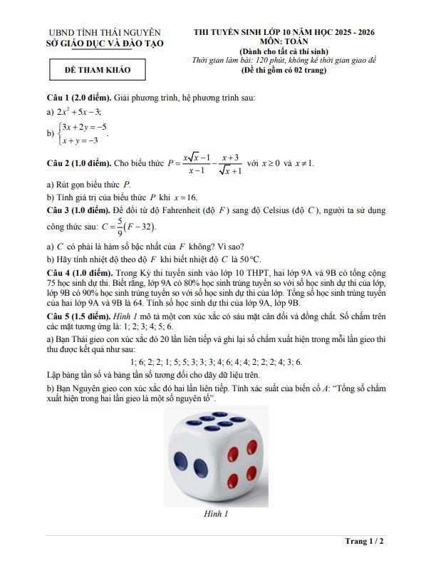 Bộ đề tham khảo môn Toán tuyển sinh 10 năm 2024 - 2025 sở GD&ĐT TP Hồ Chí Minh - THCS.TOANMATH.com