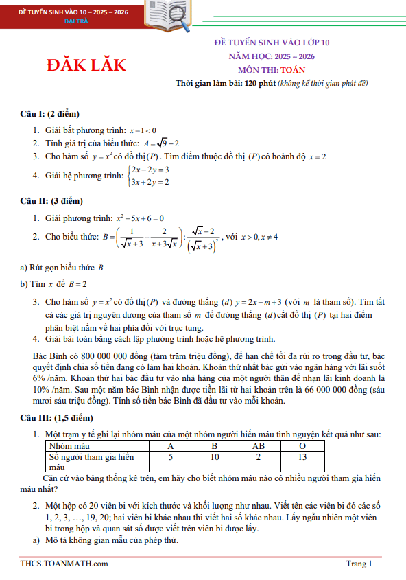 de-tuyen-sinh-lop-10-mon-toan-nam-2025-2026-so-gddt-dak-lak - THCS ...